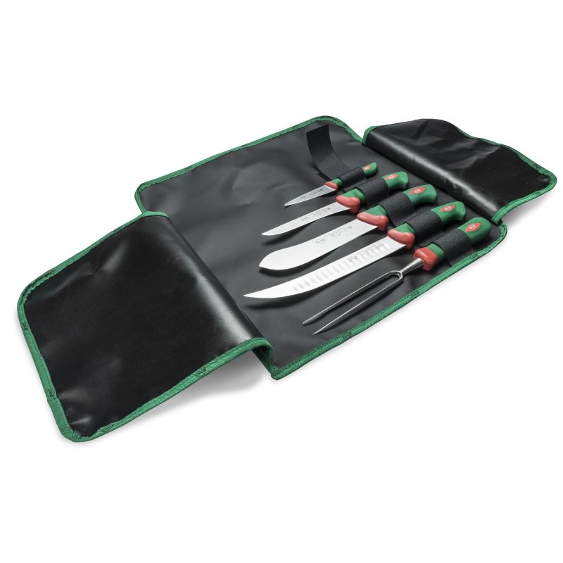 Sanelli BBQ Knife Set Roll (5 pieces)