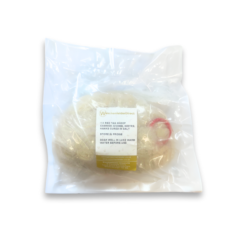 Premium Sheep Casings Red Tag Hank 22/24mm (1 x 80mtrs)